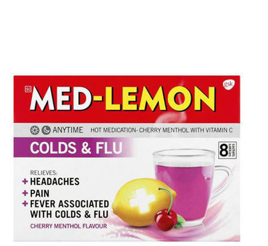 Pharmacy Direct. Med-Lemon Cherry Menthol with Vitamin C Sachet 8's