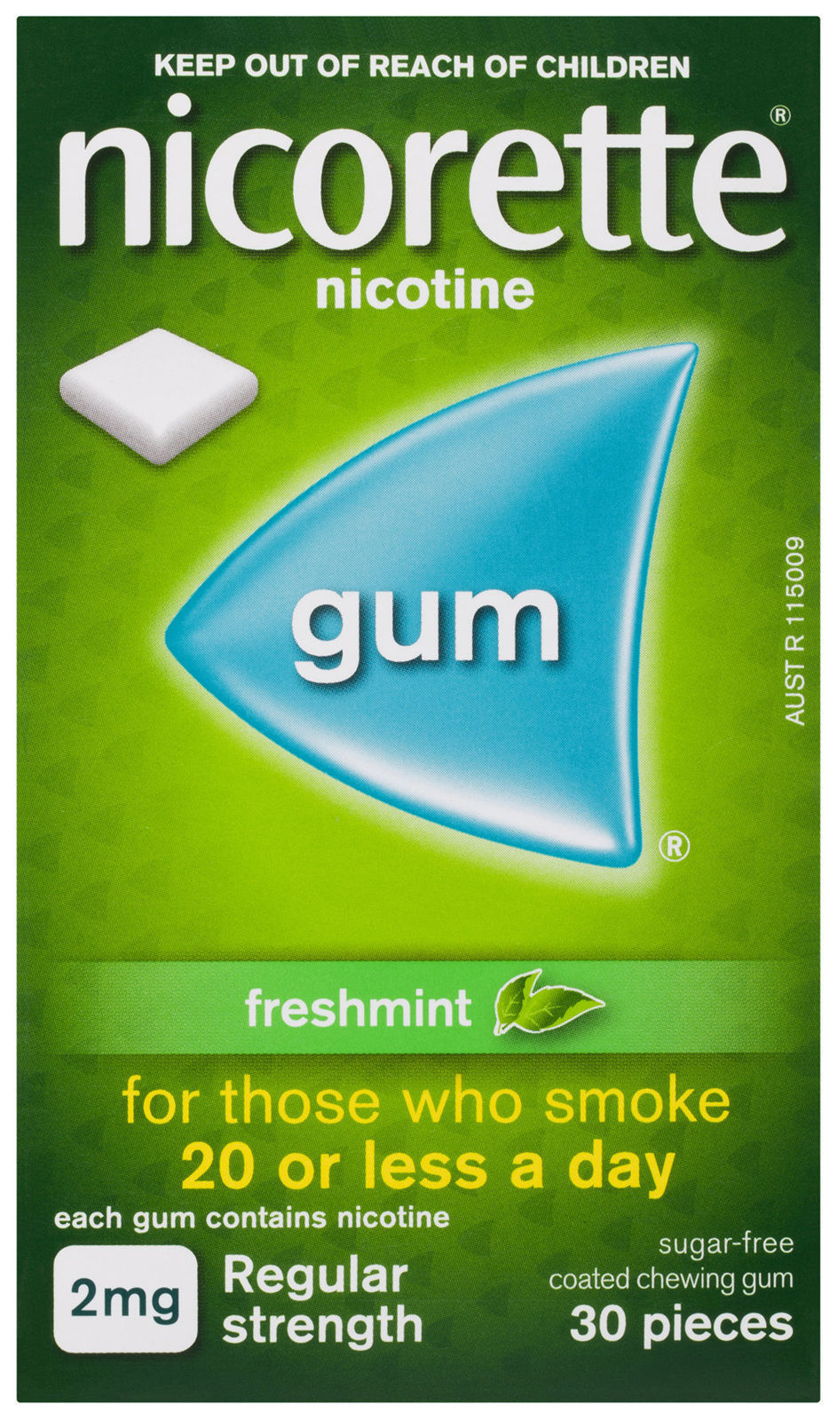 Pharmacy Direct. Nicorette Freshmint Coated Gum 2mg - 30 pieces